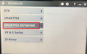 How to connect to SmartFix using network solution on the Trimble TSC3